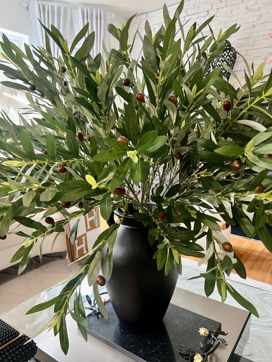 5 PCS Artificial Olive Branches with Olives for Vase Faux Olive Stems ...