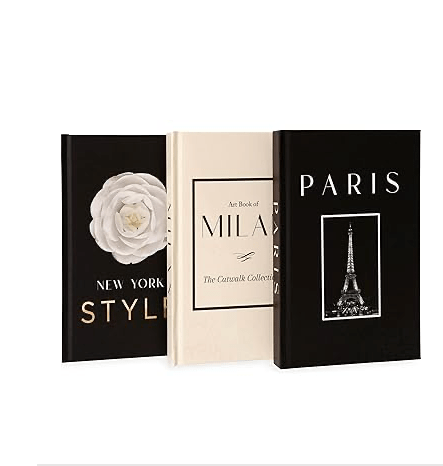 Black and Cream Hardcover Decorative Coffee Table Books- Designer Book ...