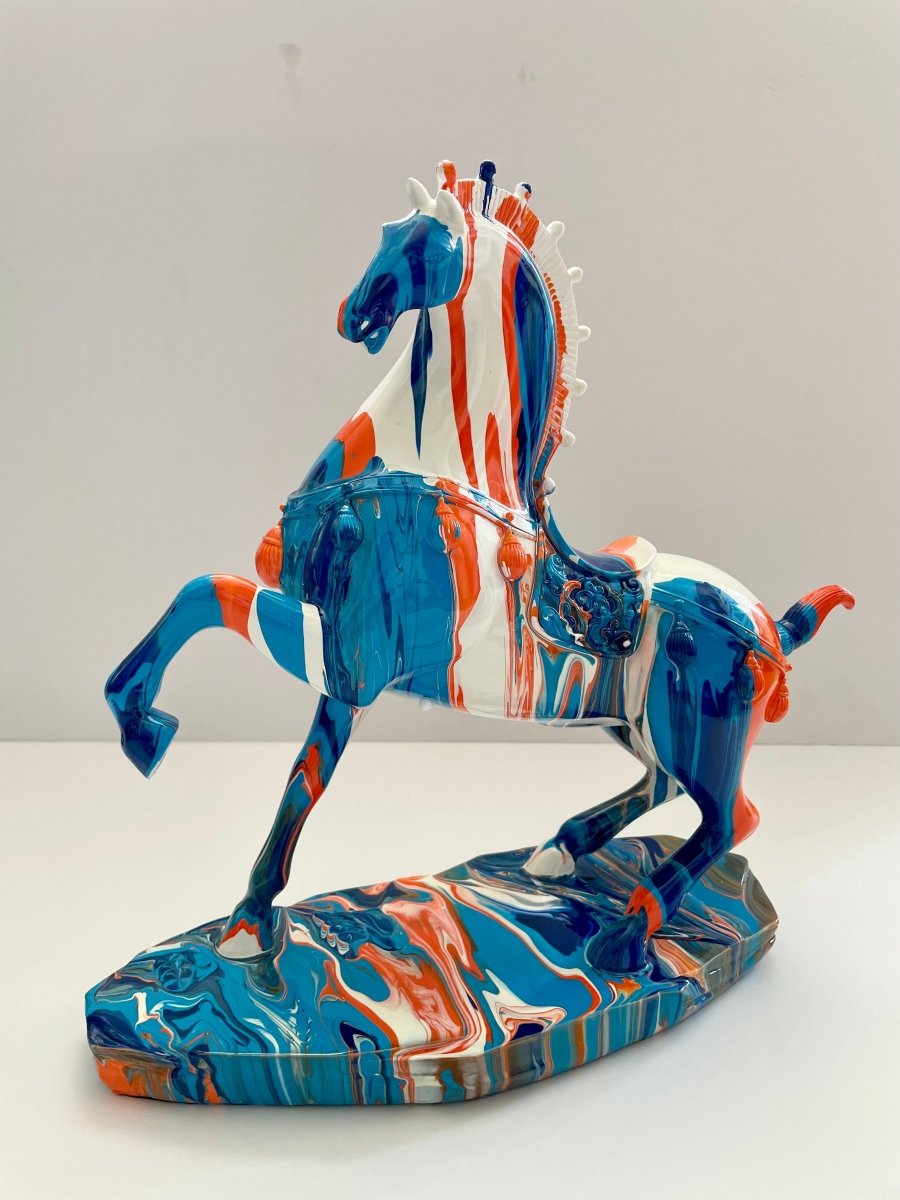 Colorful Dripping Horse Sculpture With Character - Resin – DesignedBy ...