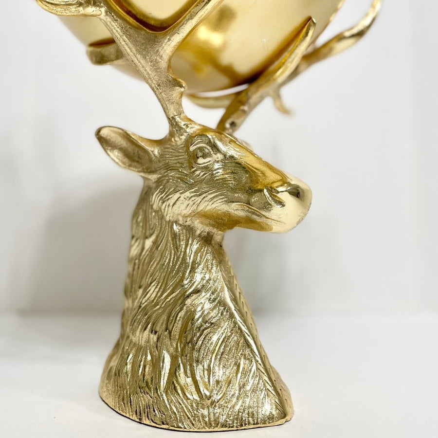 Large Stag Head Wine & Champagne Bowl, Gold - Punch Bowl – DesignedBy ...