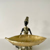 African Tribal Woman Statue and Sculptures Gold Vintage Aesthetic for ...