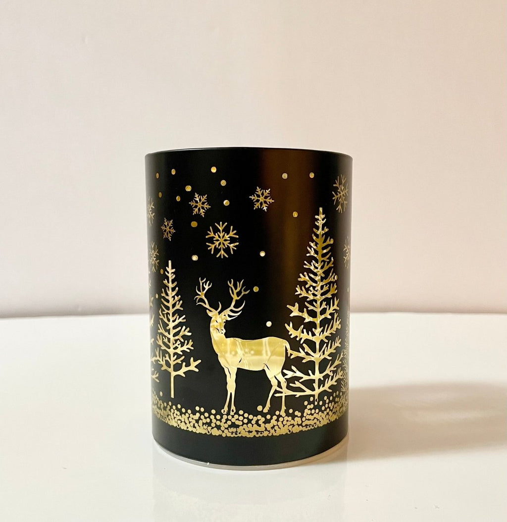 Black And Gold LED Flickering Battery String Lights - Christmas Decor ...