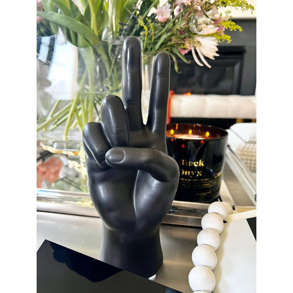 Black Peace Sign Deco 10"Tall – DesignedBy The Boss