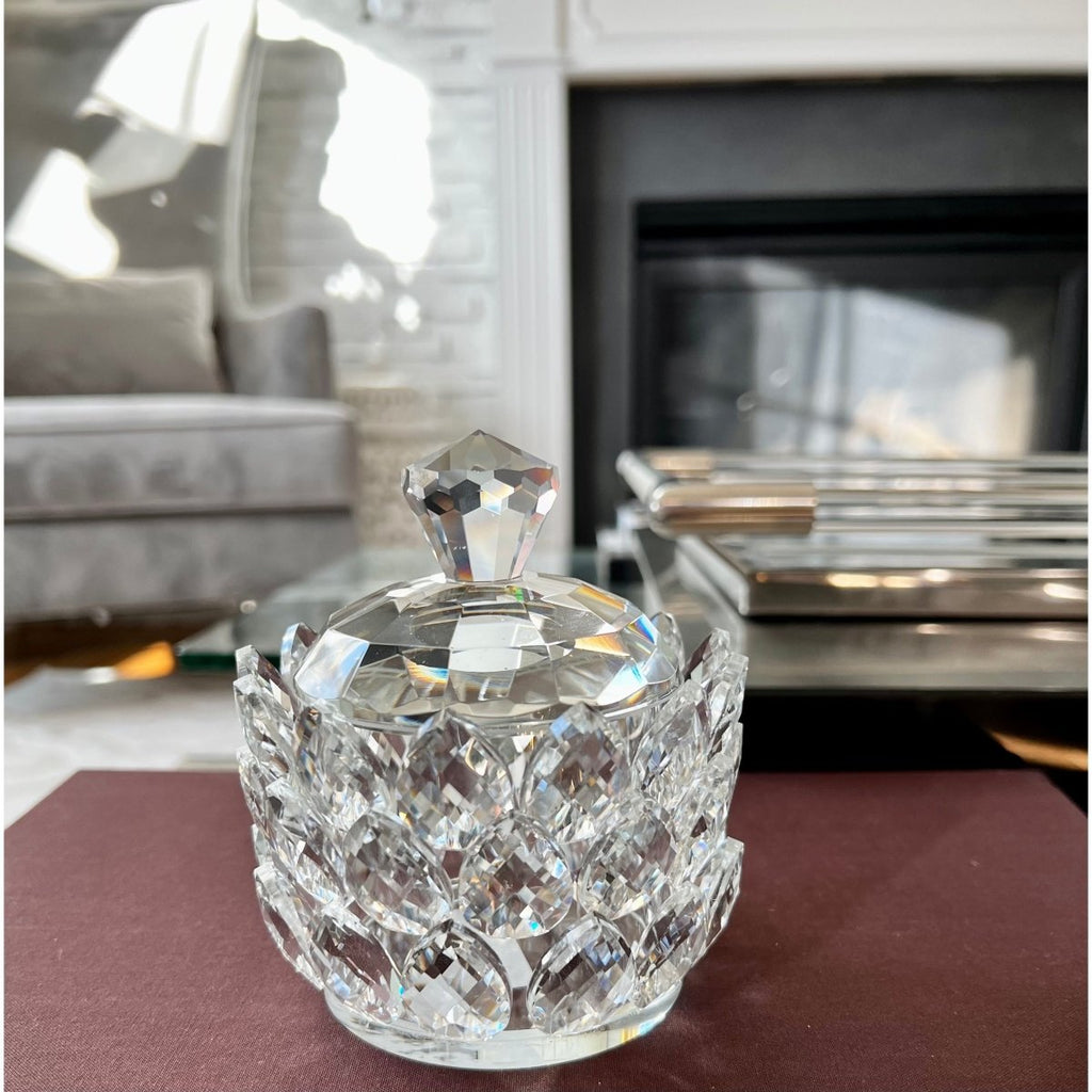 Crystal Glass Jar Beautifully Designed with Patterns – DesignedBy The Boss
