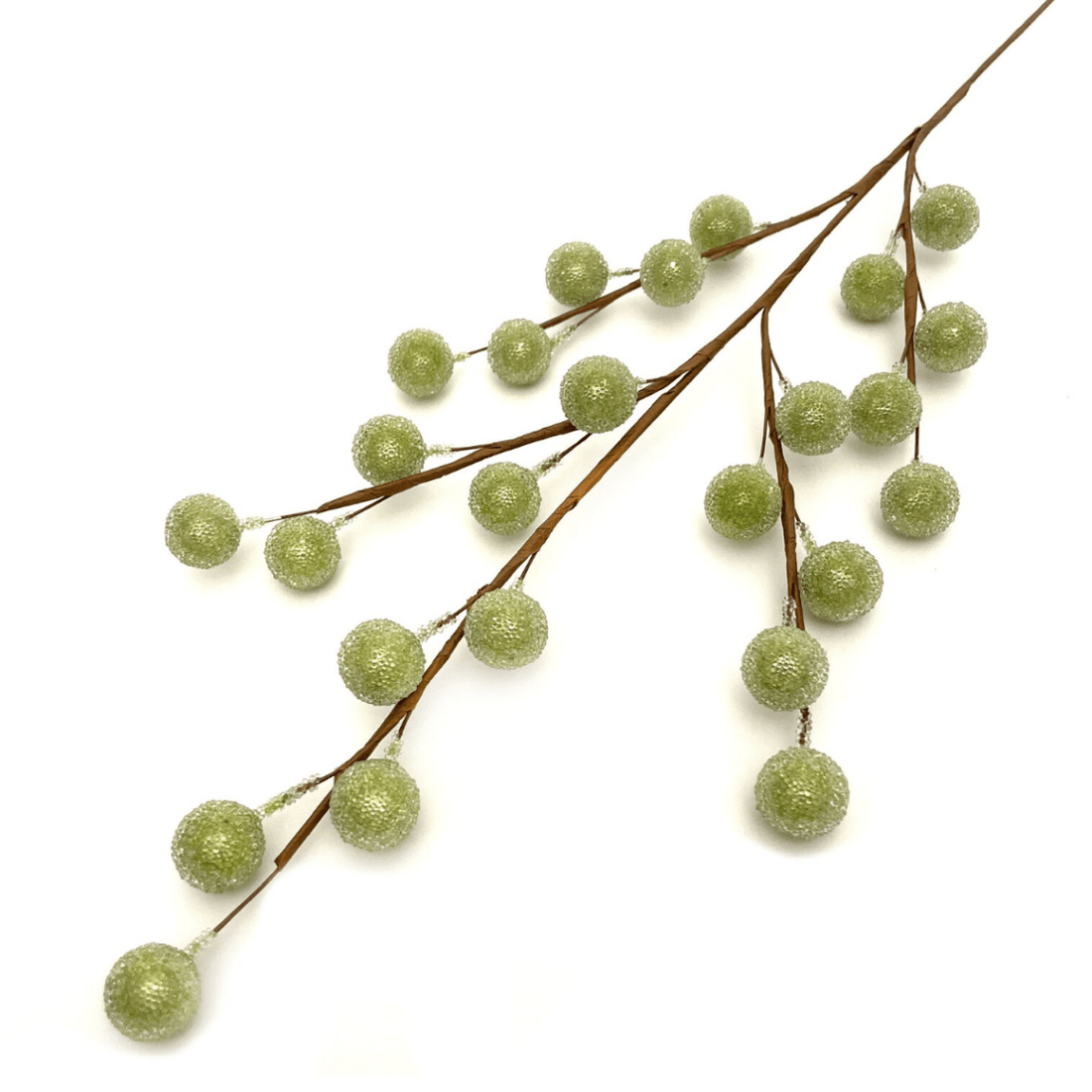 Frosted Shimmer Green Berry Stems Christmas Picks – DesignedBy The Boss
