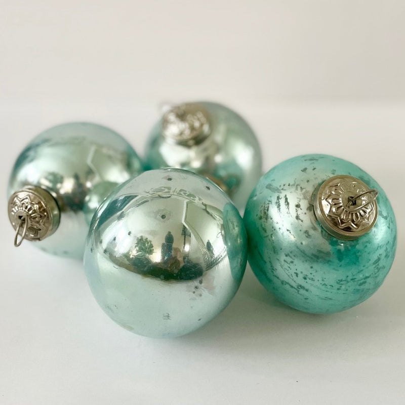 Glass Ball Ornaments Set of 4 Christmas Decor – DesignedBy The Boss