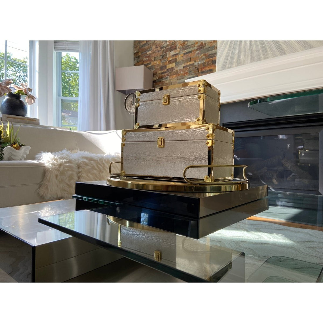 Gold Wood Decorative Boxes (Set of 2) – DesignedBy The Boss