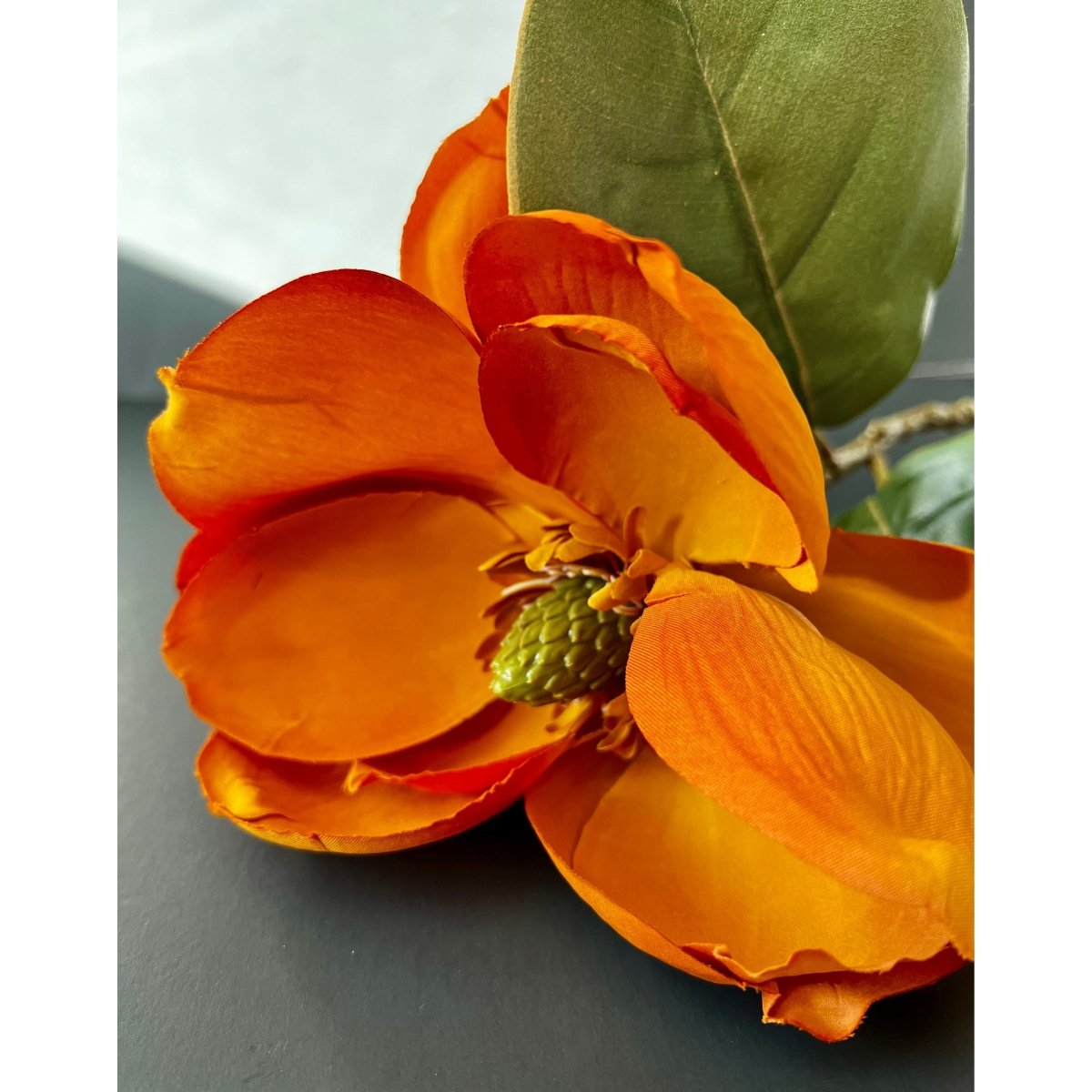 Large Magnolia Stem, Artificial Magnolia Flowers for Vase (Set of 3 ...