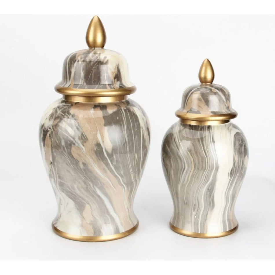 Marble Ceramic Decorative Ginger Jar – DesignedBy The Boss