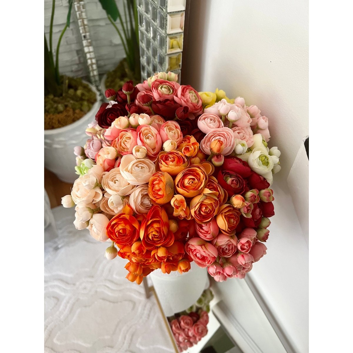 Mini Ranunculus Bundle (6 Stems), High Quality Artificial Flower, DIY ...