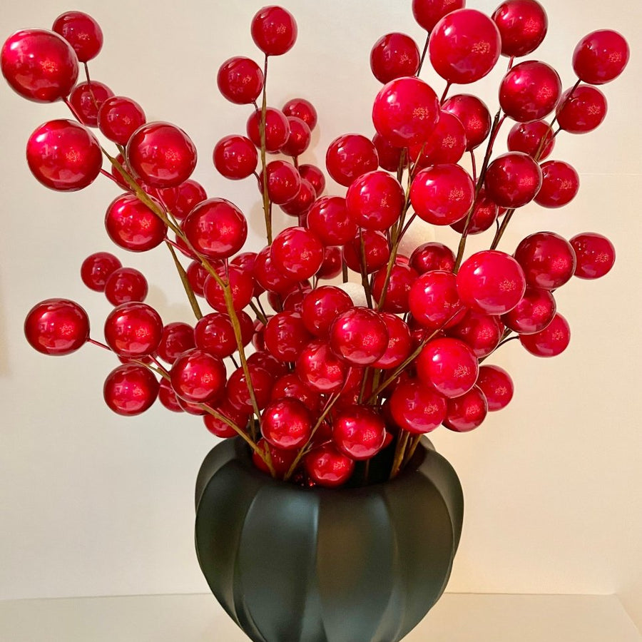 Red Cherry Pick Stem - Luxury Holiday centerpiece – DesignedBy The Boss