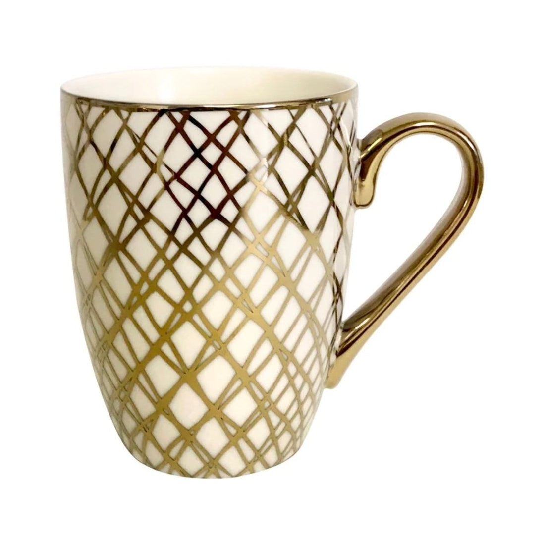 Set of 6 Gold Plated Mugs,16 oz. (5" x 3.25" x 4.5'') Multicolored ...