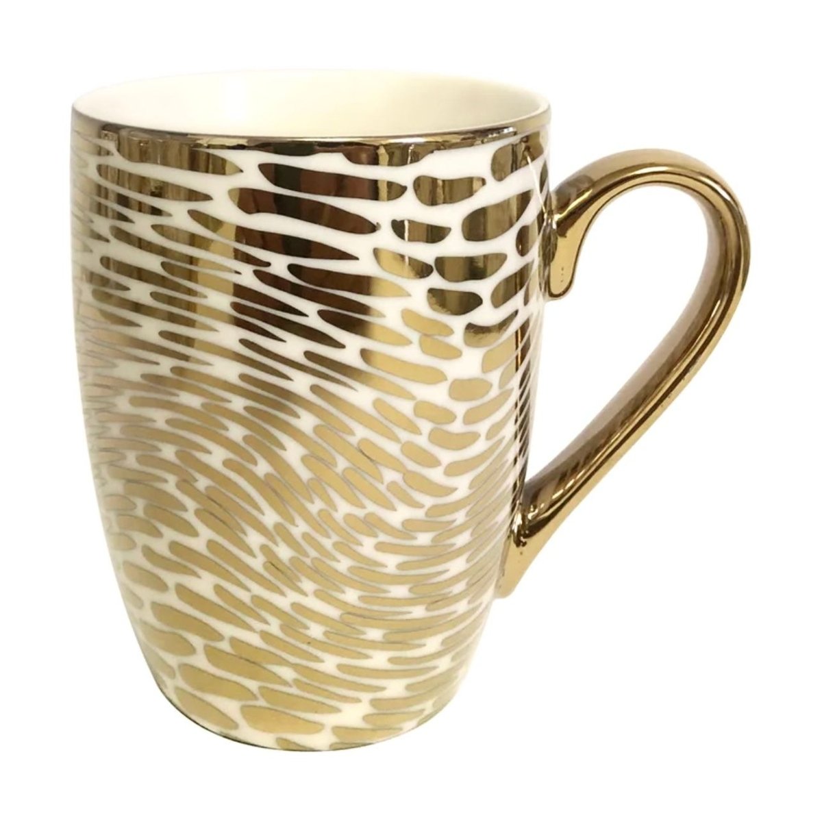 Set of 6 Gold Plated Mugs,16 oz. (5" x 3.25" x 4.5'') Multicolored ...
