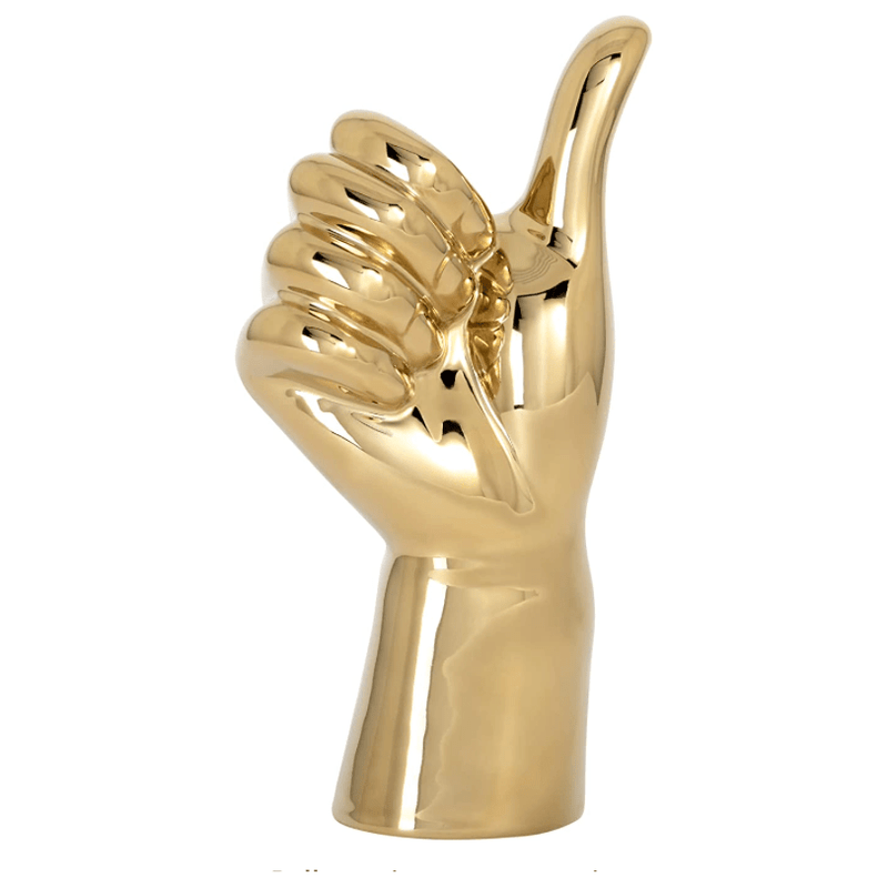 Thumbs Up Gesture Freestanding Sculpture Desktop Statue 10-inch Height ...