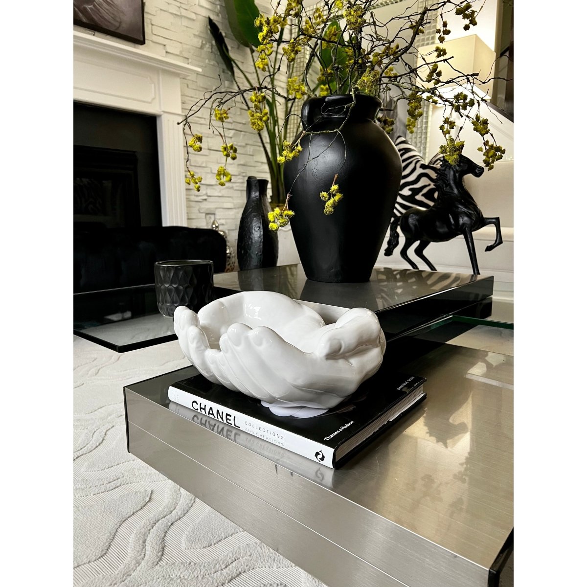 White Ceramic Two Hands Sculpture – DesignedBy The Boss