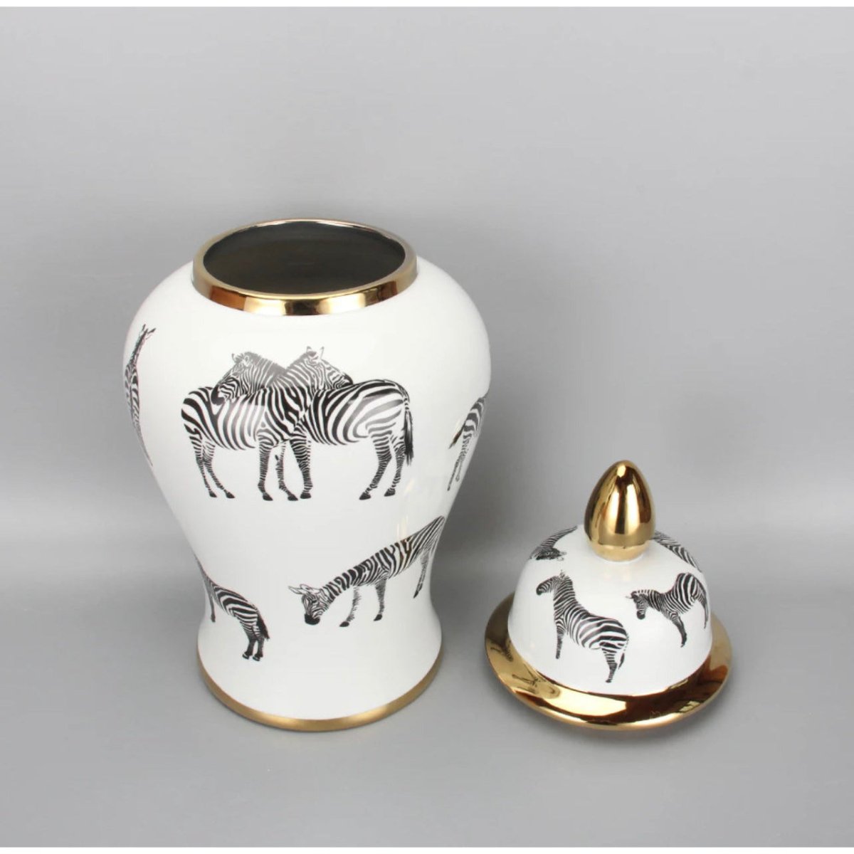 Zebra Print Gold Ceramic Ginger Jar (Two Sizes) – DesignedBy The Boss